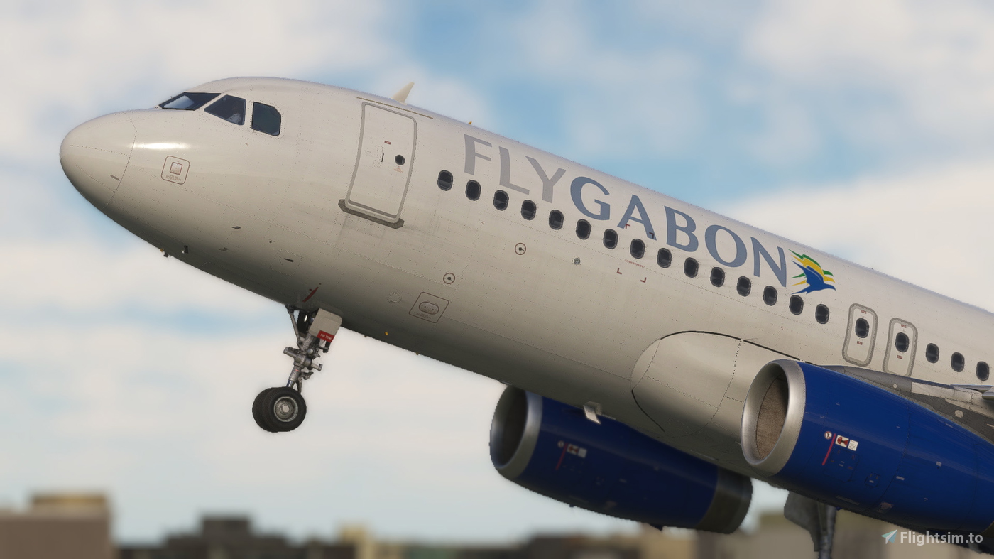 [Fenixsim A320 V2]Fly Gabon(AfriJet)￤ZS-GAB 对于 Microsoft Flight ...