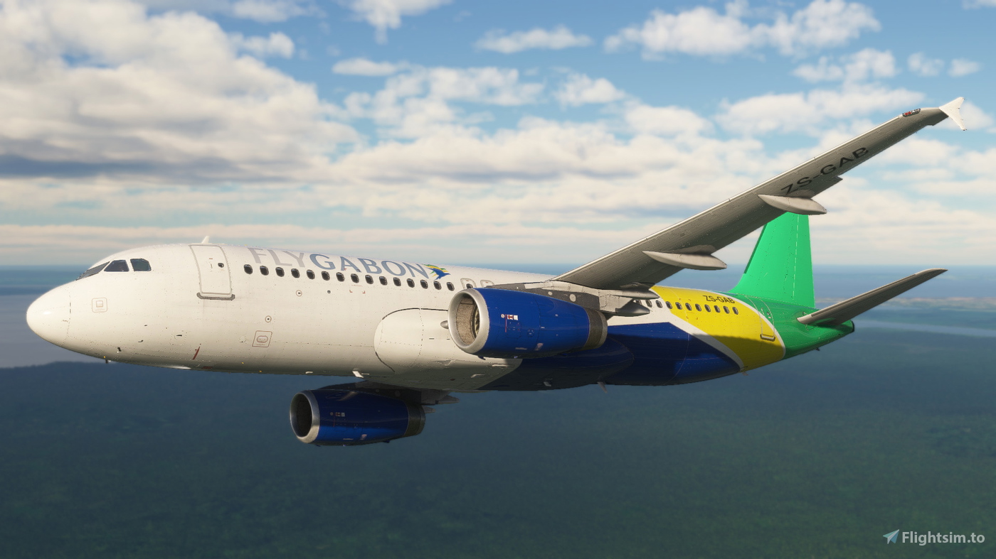 [Fenixsim A320 V2]Fly Gabon(AfriJet)￤ZS-GAB per Microsoft Flight ...