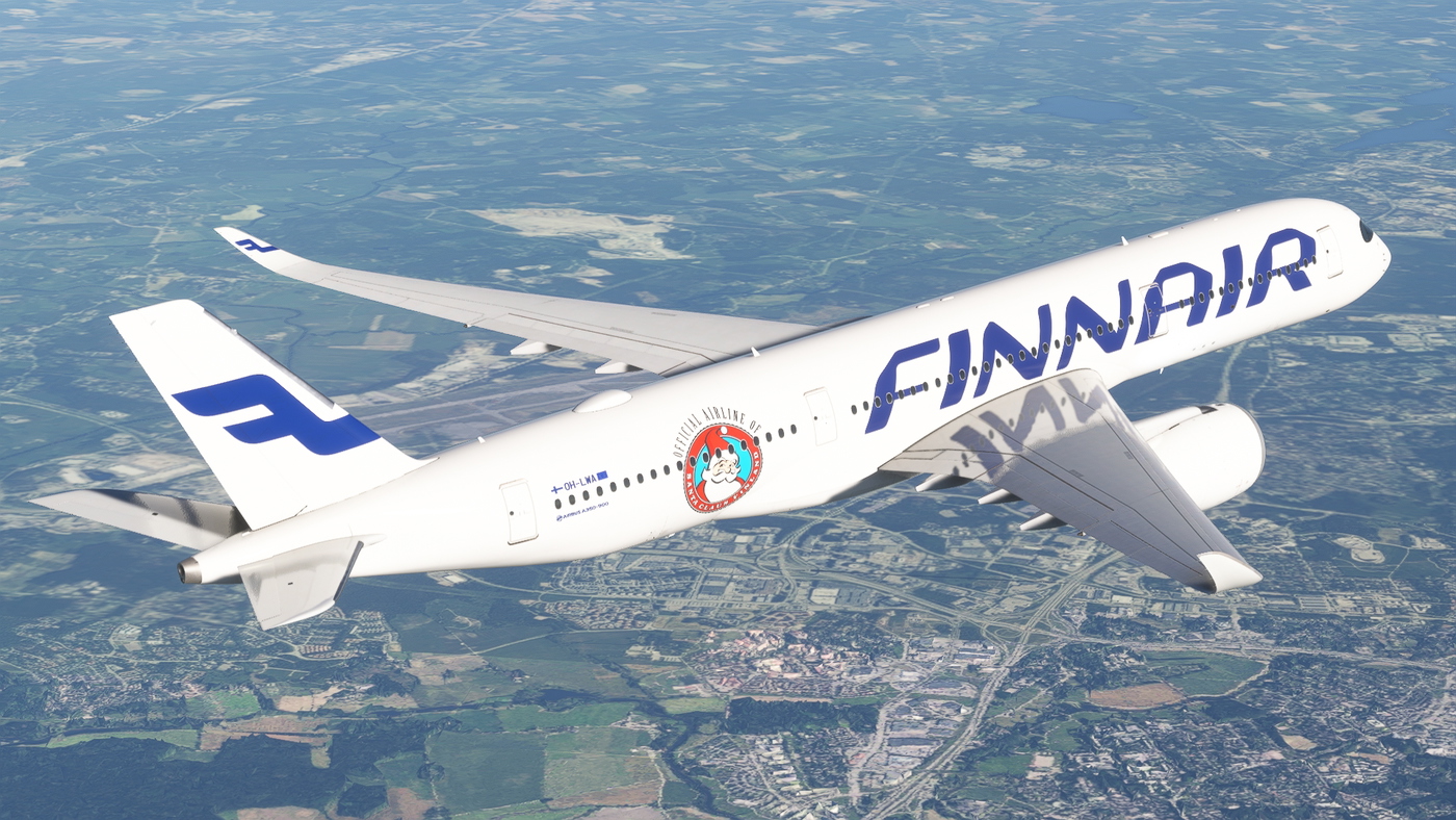 Finnair 'Santa Claus' OH-LWA A350-900 для Microsoft Flight Simulator | MSFS
