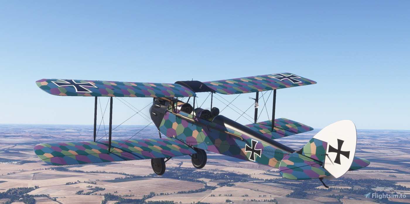 Flight Replicas DH60 Gipsy Moth 'WWI Lozenge Scheme' for Microsoft ...