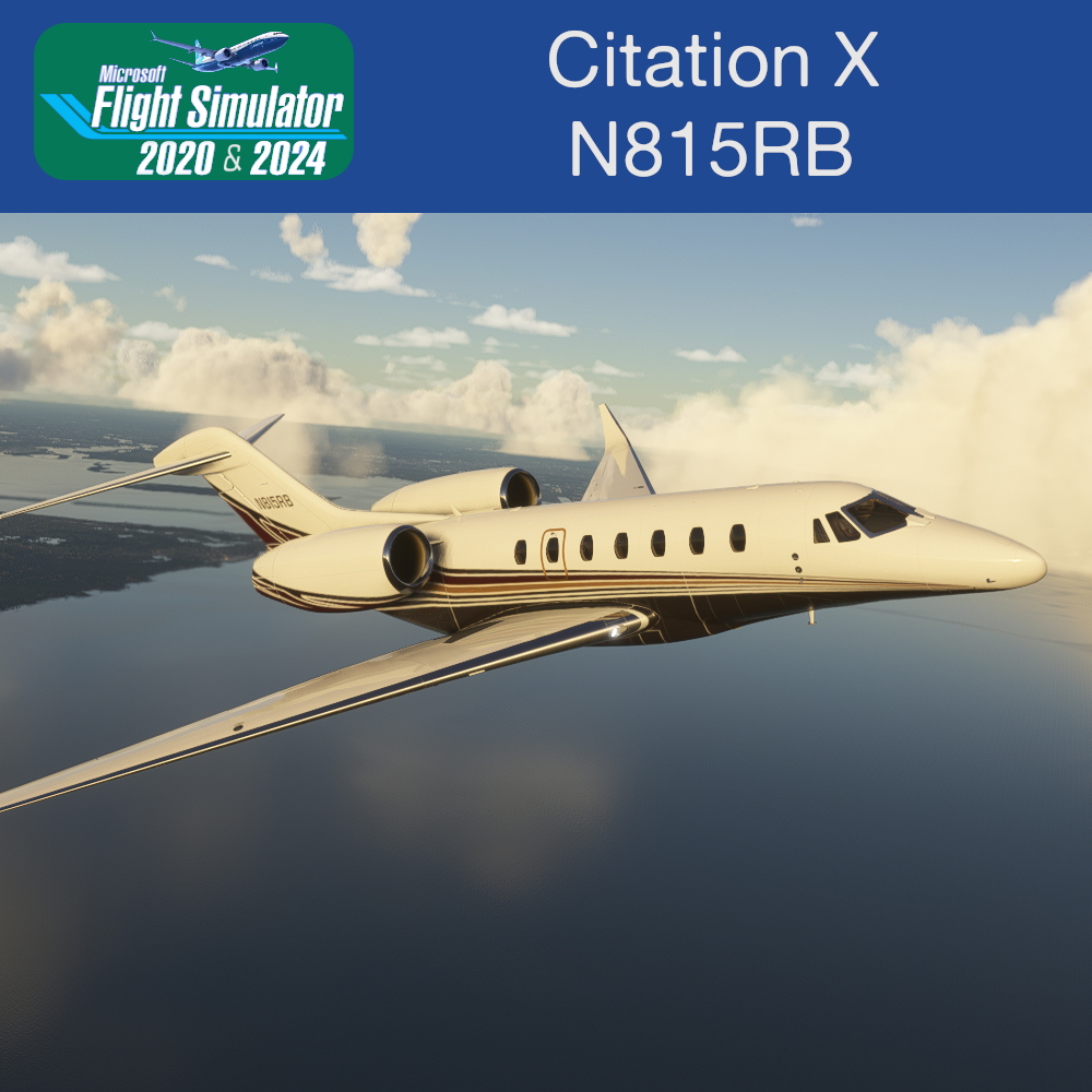 FlightFX Cessna Citation X - Gold Maroon Black - N815RB のために Microsoft ...