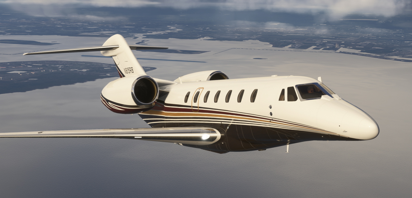 FlightFX Cessna Citation X - Gold Maroon Black - N815RB のために Microsoft ...