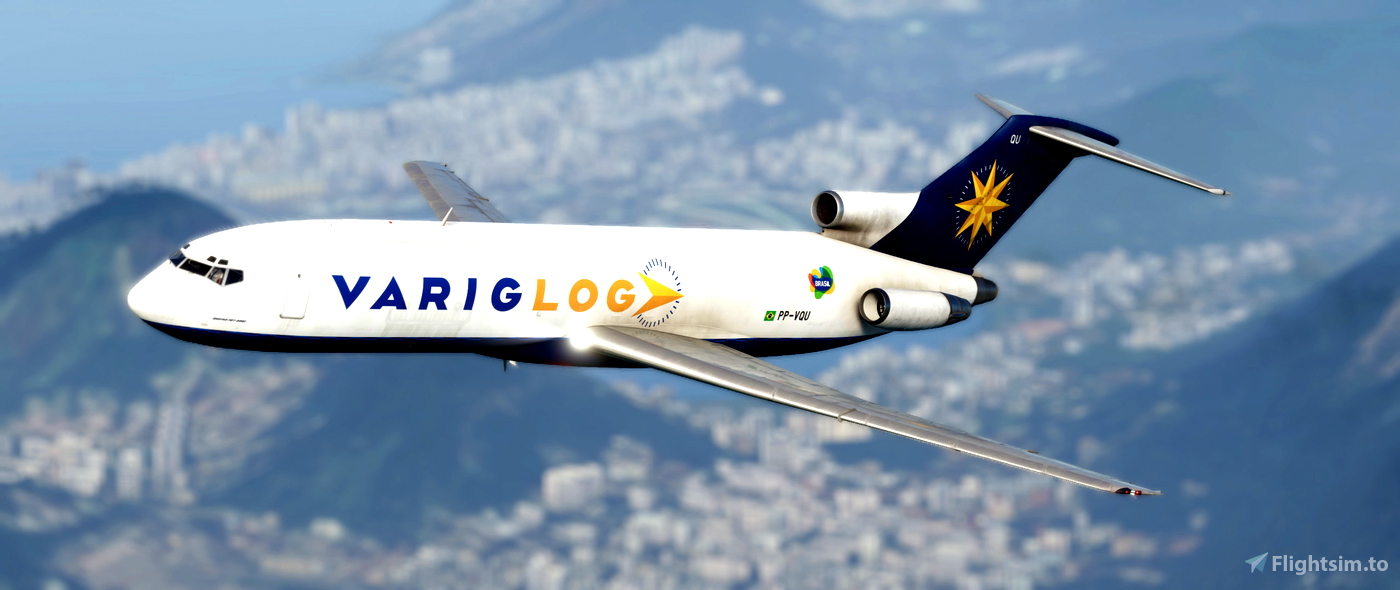 FlightSim Studio - B727 Freighter Varig Log PP-VQU for Microsoft Flight ...