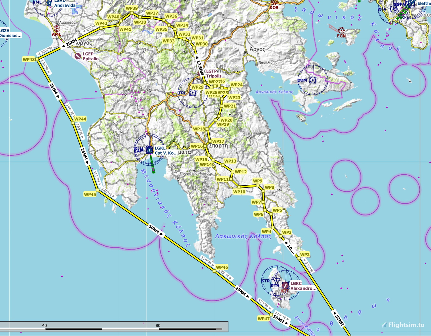 Fly below radar over Peloponnese Greece のために Microsoft Flight Simulator ...