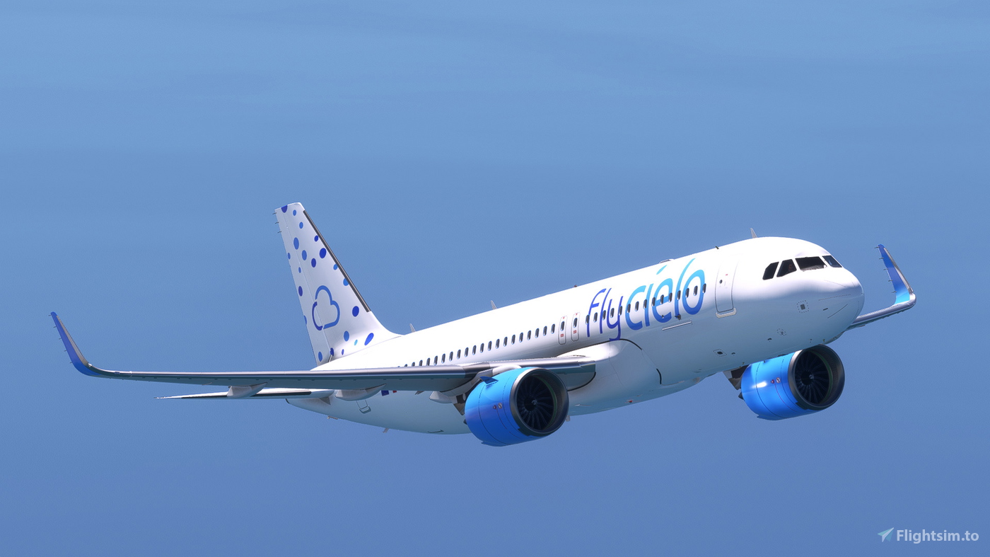 Fly Cielo | FlyByWire A32NX | No Registration | Fictional for Microsoft Flight Simulator | MSFS