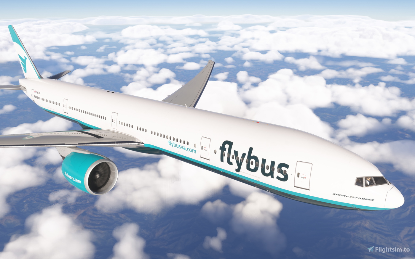 Flybus Boeing 777-300ER G-BGTN PMDG Fictional per Microsoft Flight ...