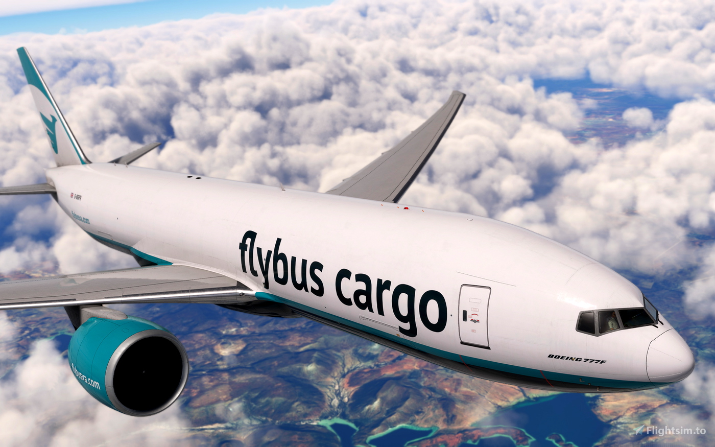 Flybus Cargo Boeing 777F G-BGFR PMDG Fictional for Microsoft Flight ...