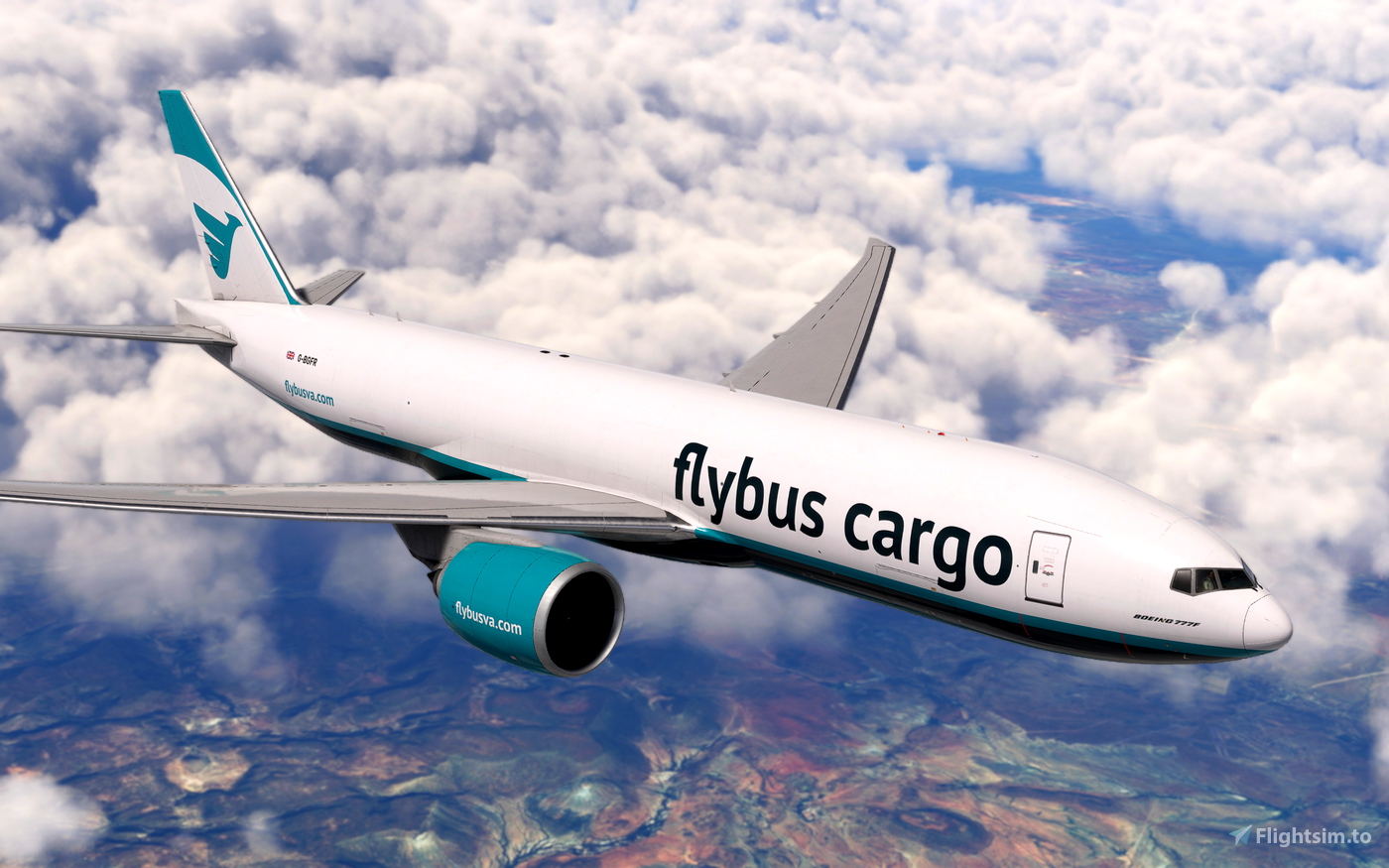 Flybus Cargo Boeing 777F G-BGFR PMDG Fictional for Microsoft Flight ...