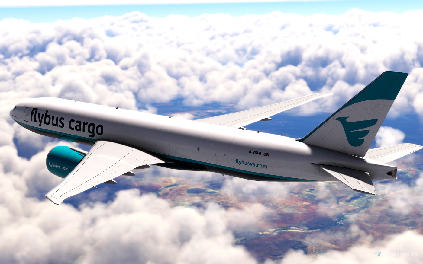 Flybus Cargo Boeing 777F G-BGFR PMDG Fictional for Microsoft Flight ...