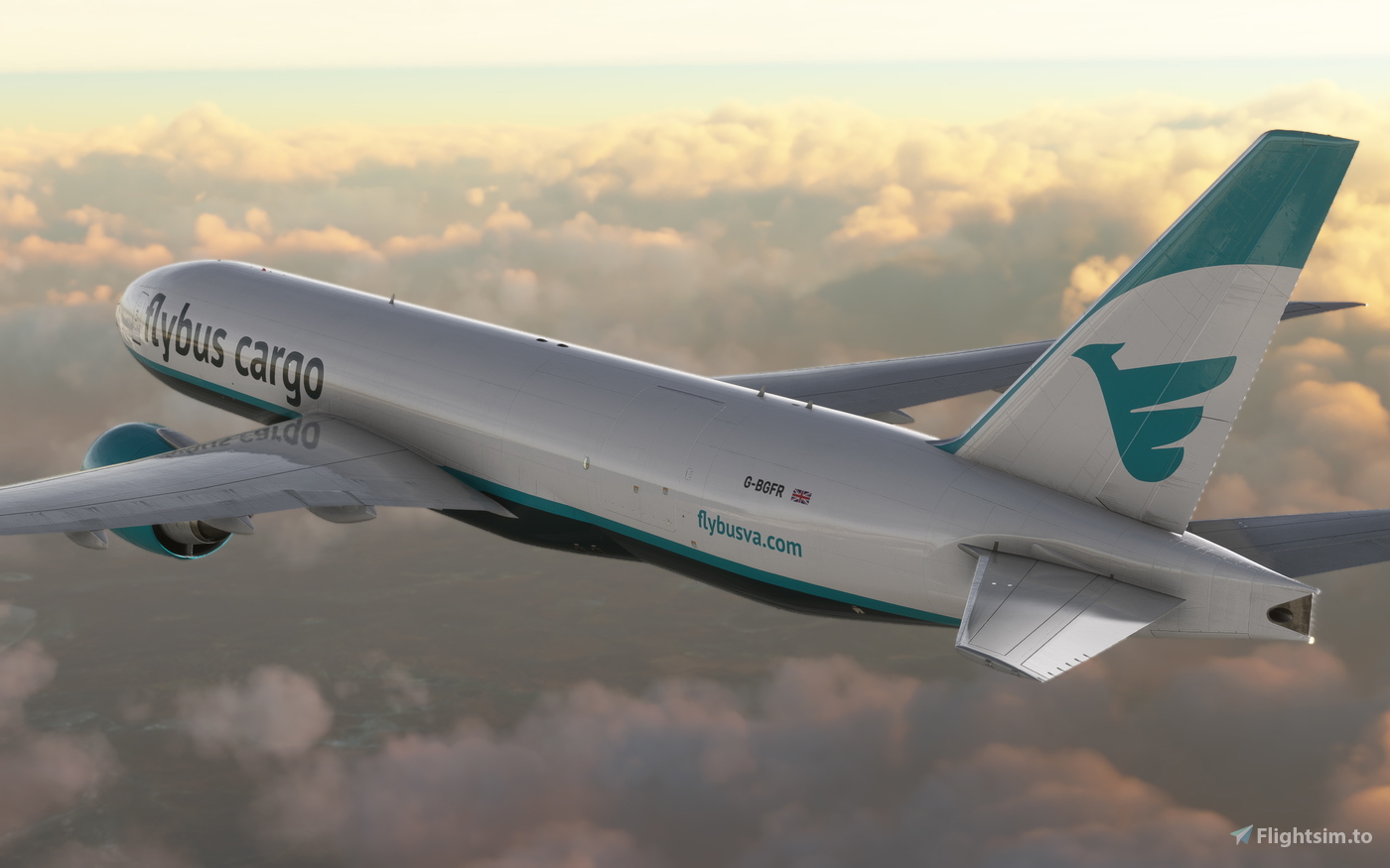 Flybus Cargo Boeing 777F G-BGFR PMDG Fictional for Microsoft Flight ...