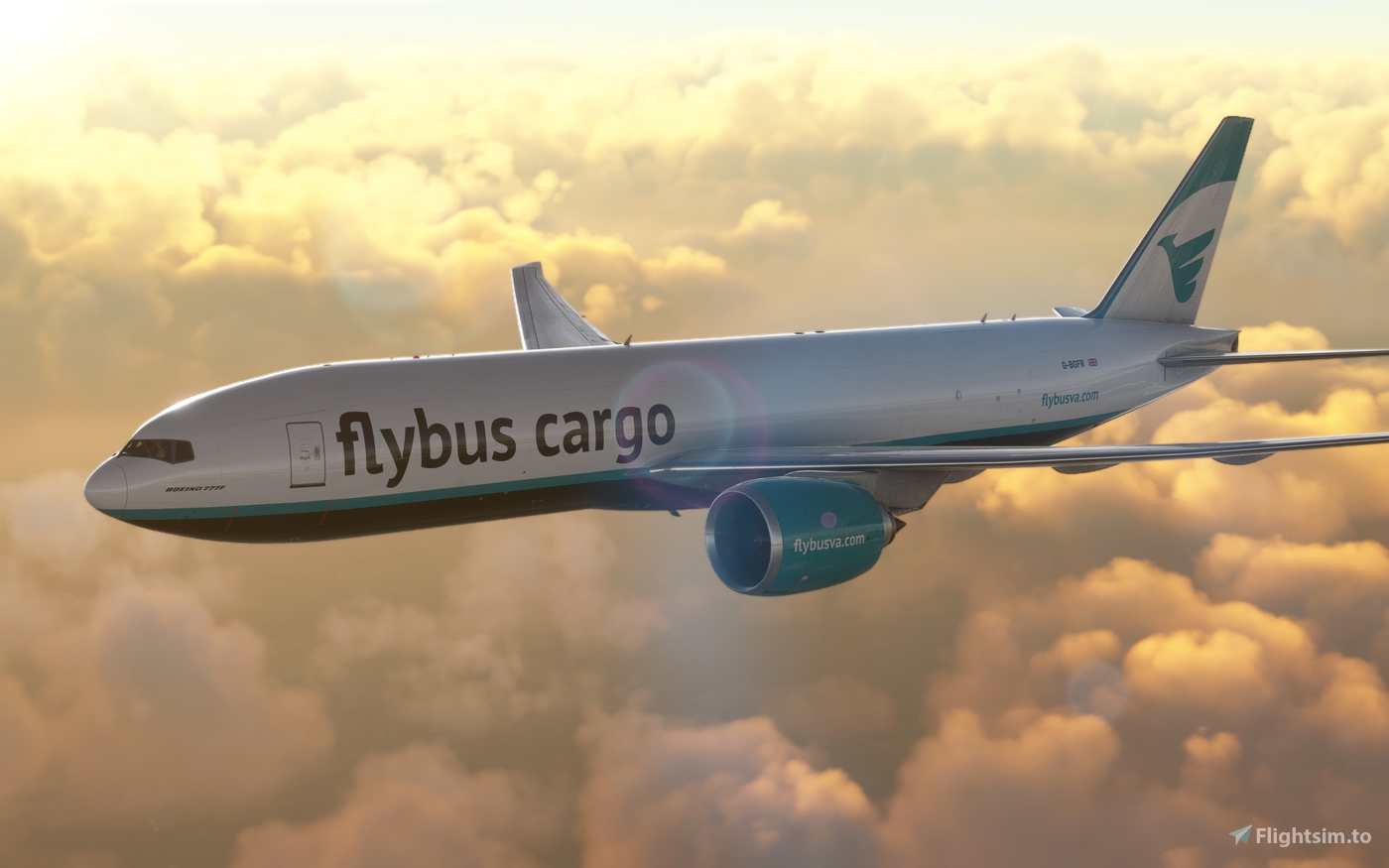 Flybus Cargo Boeing 777F G-BGFR PMDG Fictional for Microsoft Flight ...