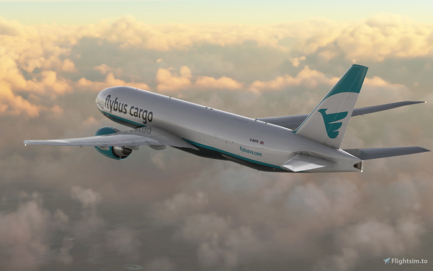 Flybus Cargo Boeing 777F G-BGFR PMDG Fictional for Microsoft Flight ...