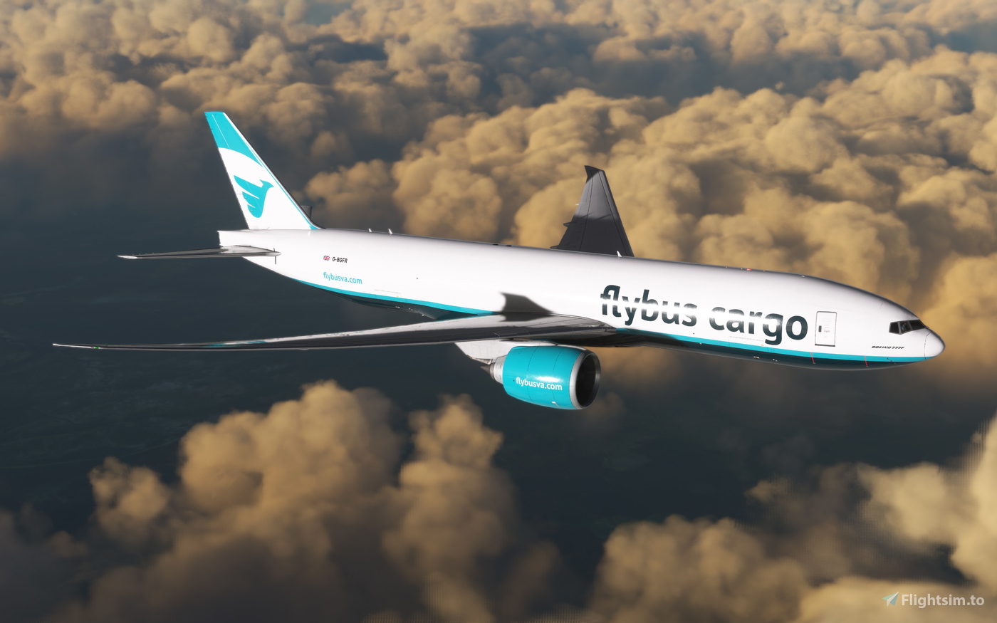 Flybus Cargo Boeing 777F G-BGFR PMDG Fictional for Microsoft Flight ...