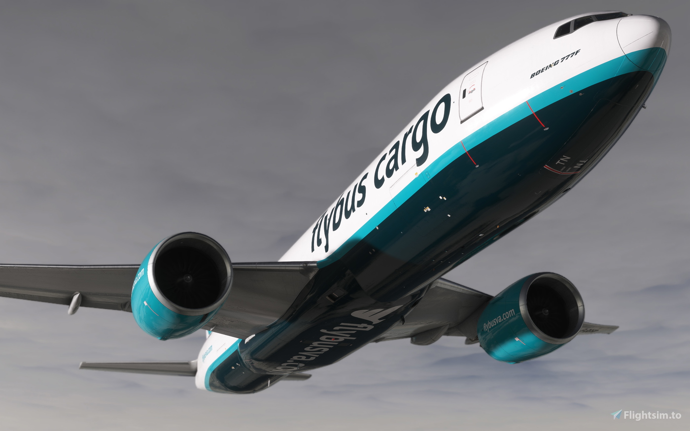Flybus Cargo Boeing 777F G-BGFR PMDG Fictional for Microsoft Flight ...