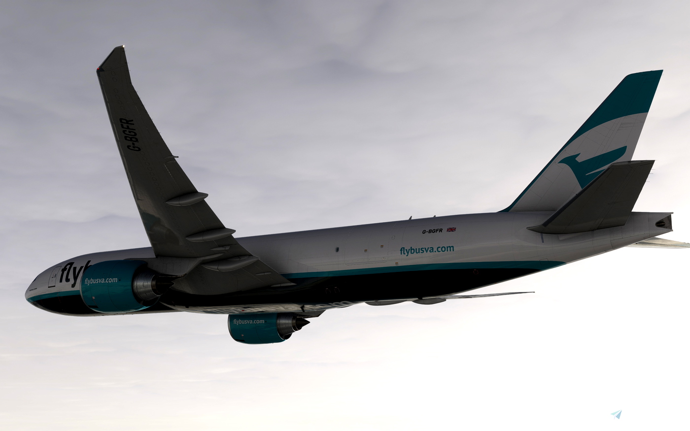 Flybus Cargo Boeing 777F G-BGFR PMDG Fictional for Microsoft Flight ...