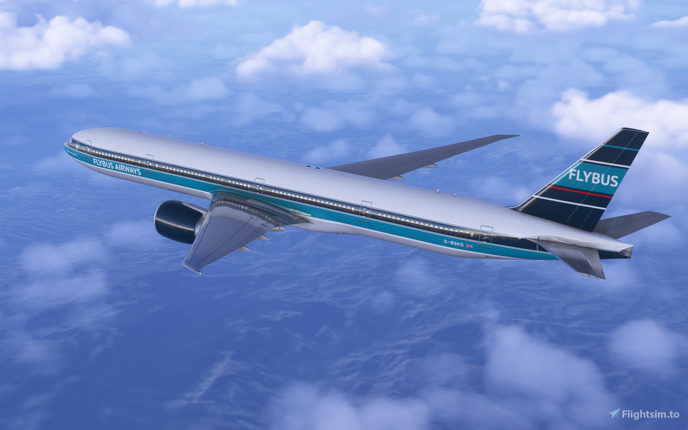 Flybus Retro Boeing 777-300ER G-BSKG PMDG Fictional for Microsoft ...