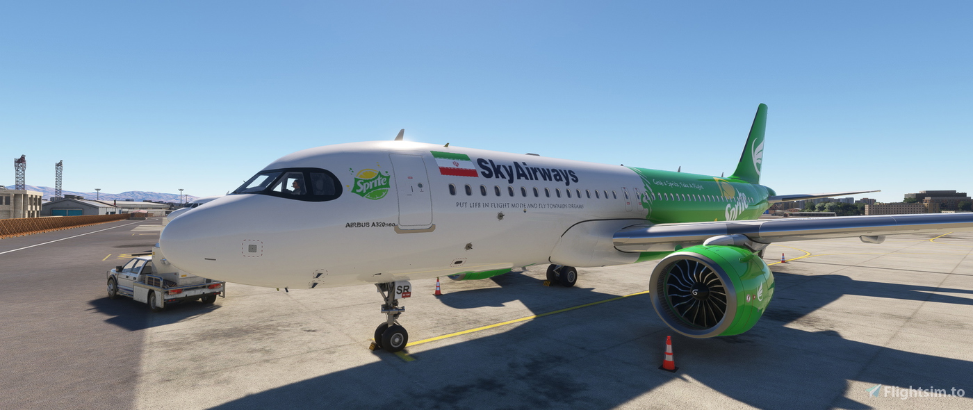 [A32NX] FlyByWire A320neo Sprite Sky Airways per Microsoft Flight ...