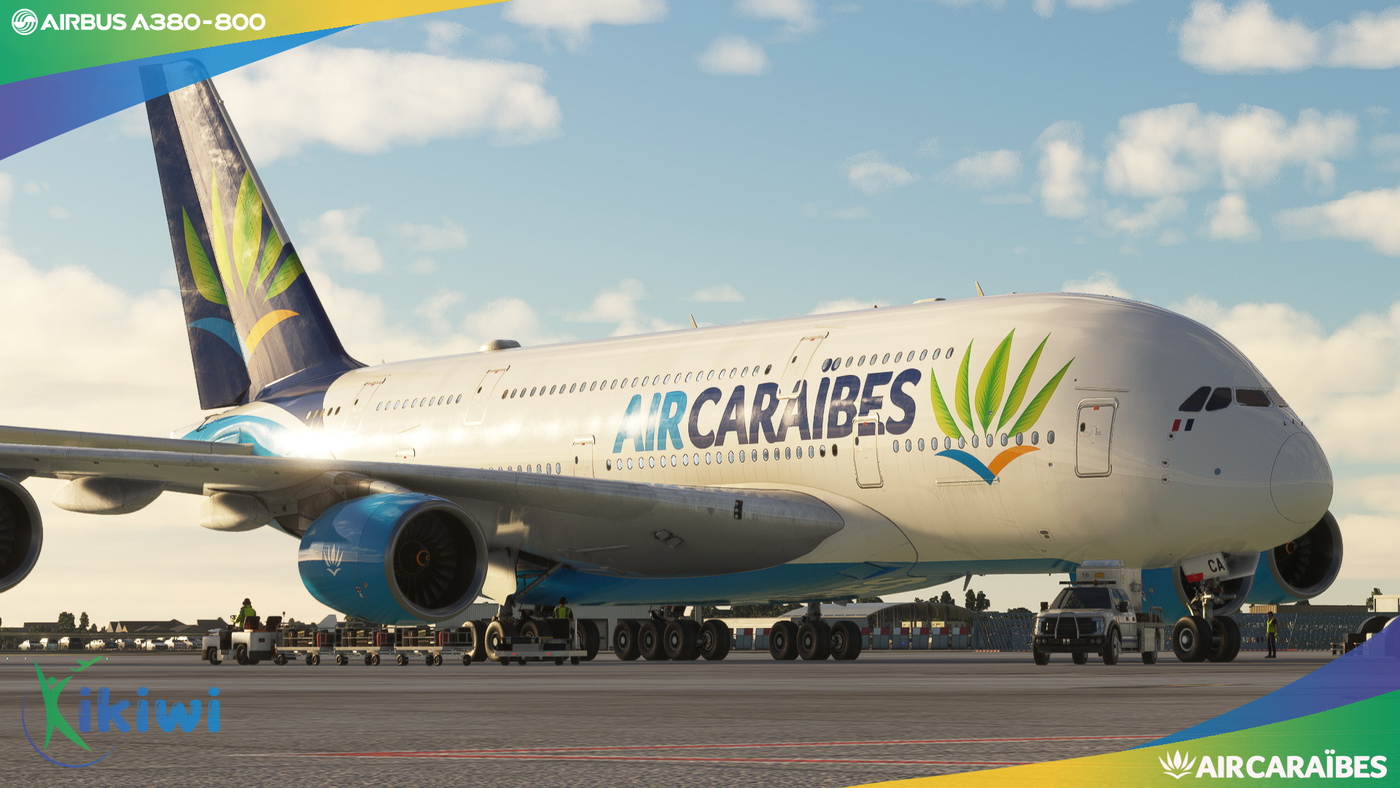 FlyByWire A380-800 Air Caraïbes 2015 Livery 4K & 8K for Microsoft ...