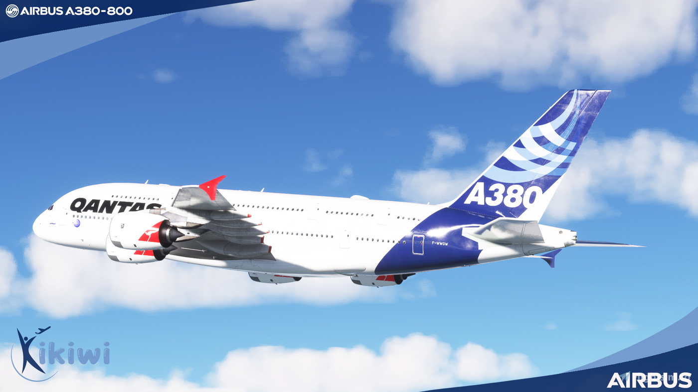 FlyByWire A380-800 Airbus House Livery Qantas 4K & 8K for Microsoft ...