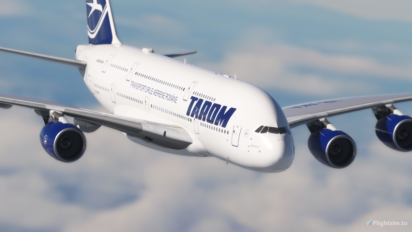 Flybywire Airbus A380-842 TAROM YR-AKA (Fictional) [8K] voor Microsoft ...