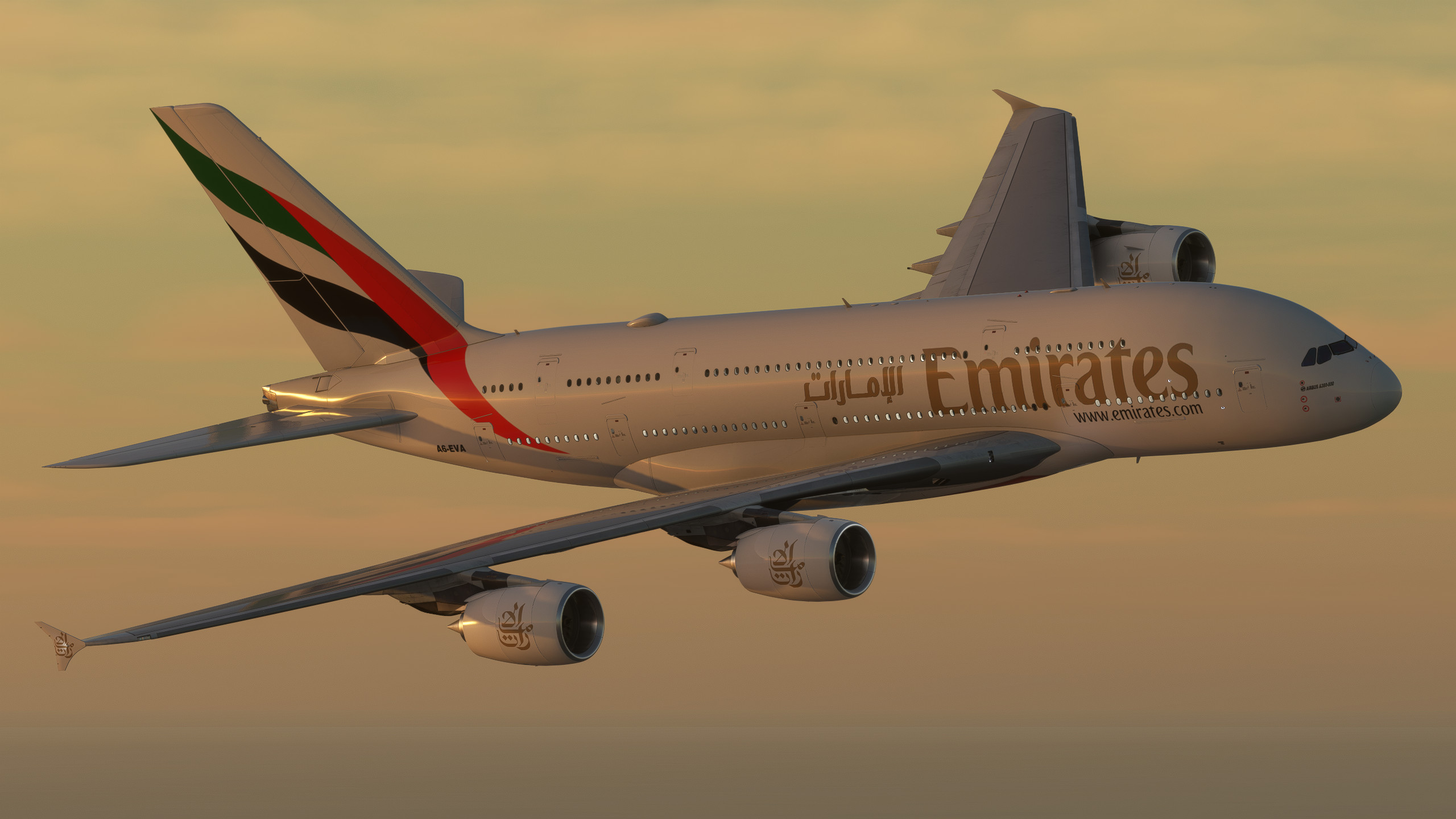 FlyByWire Emirates A380X ( A6-EVA ) - MSFS Add-on - Flightsim.to