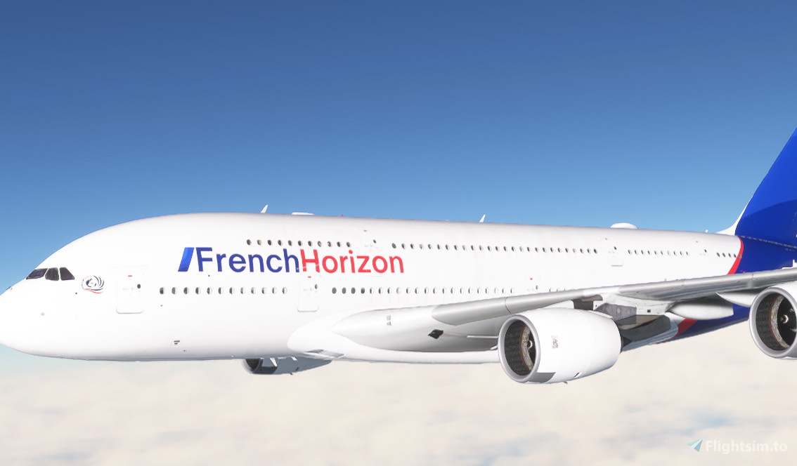 FlyByWire (FBW) A380X | French Horizon "Blue Wave" (F-SCTB) for ...
