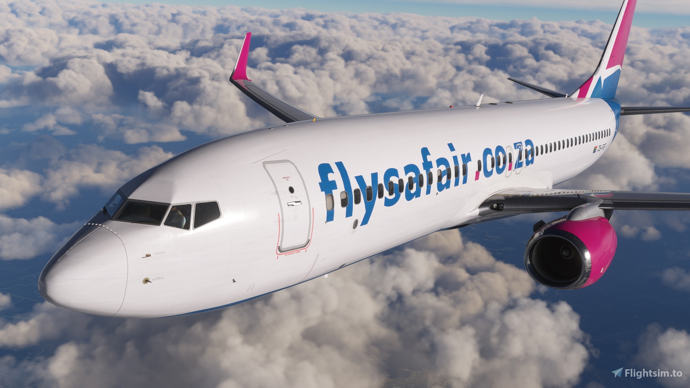 FlySafair Boeing 737-800 PMDG BW ZS-FGF for Microsoft Flight Simulator | MSFS