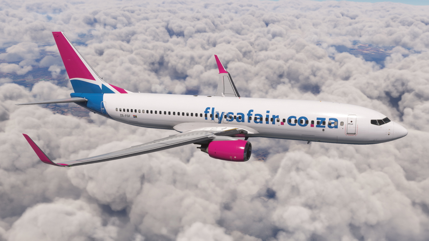 FlySafair Boeing 737-800 PMDG BW ZS-FGF за Microsoft Flight Simulator ...