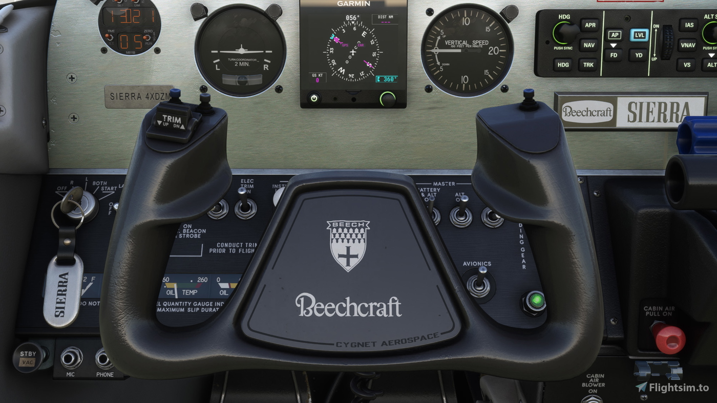 FlySimWare Beechcraft Sierra C24R - Black Yokes for Microsoft Flight ...