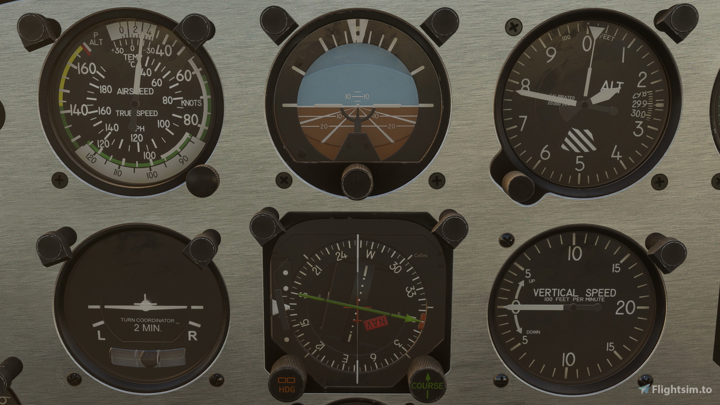 Flysimware Beechcraft Sierra C24R - Green Attitude Indicator のために ...