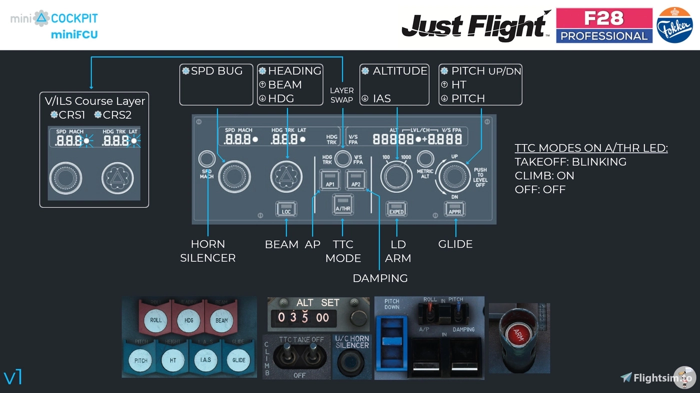 Fokker F28 v2 | WinWing FCU |MCDU (Buttons only)| MobiFlight Profile for Microsoft Flight ...