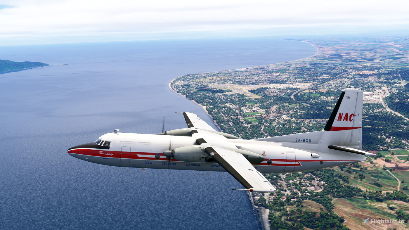 Fokker F27 - National Airways Corp ( ZK-BXD) "Korere" Delivery Colours ...