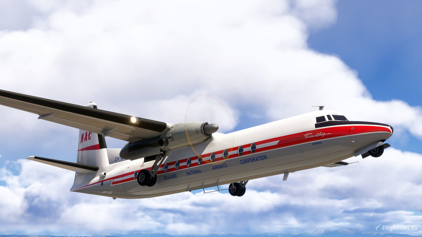 Fokker F27 - National Airways Corp ( ZK-BXD) "Korere" Delivery Colours ...