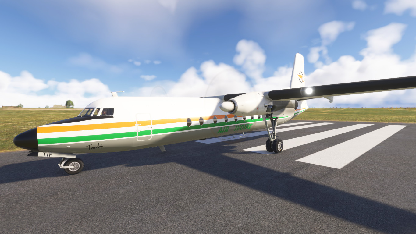 Fokker F27 Air Ivoire TU-TIF livery for Microsoft Flight Simulator | MSFS