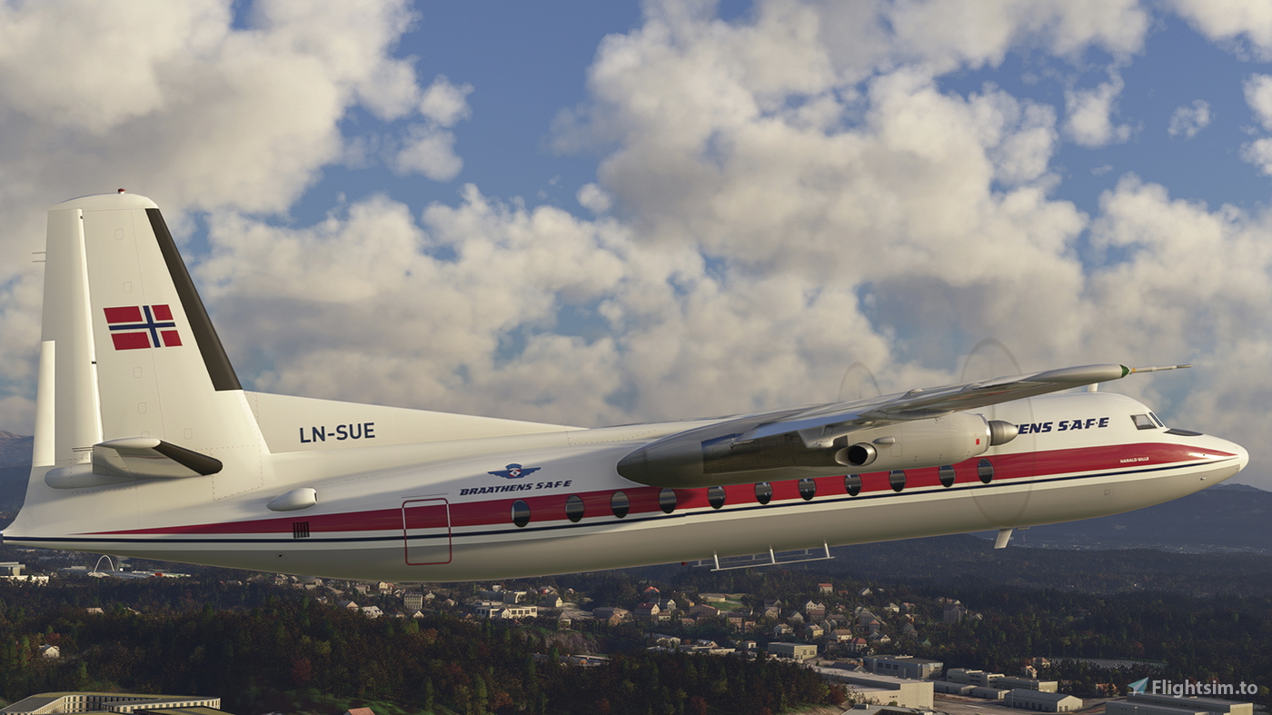 Fokker F27 Braathens SAFE LN-SUE 对于 Microsoft Flight Simulator | MSFS