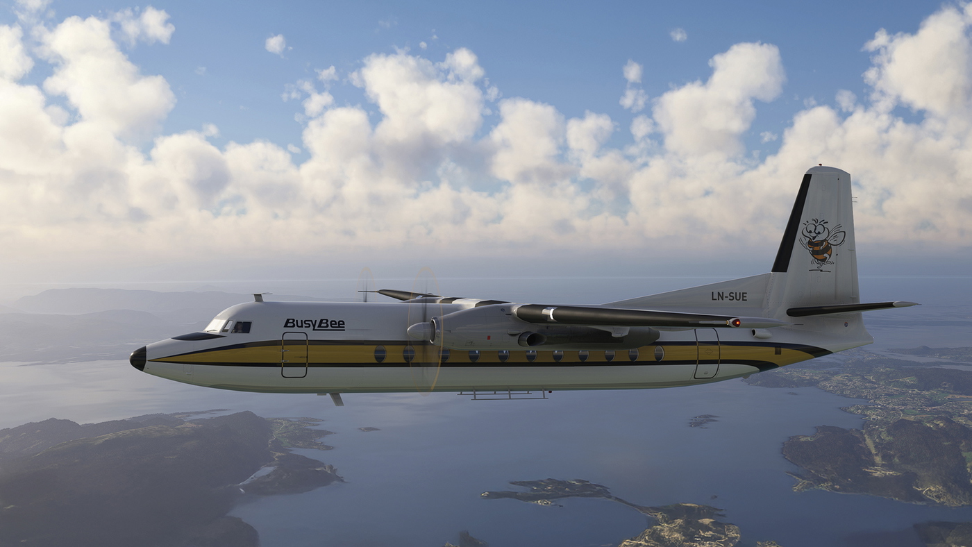 Fokker F27 Busy Bee LN-SUE for Microsoft Flight Simulator | MSFS