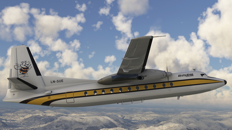 Fokker F27 Busy Bee LN-SUE for Microsoft Flight Simulator | MSFS
