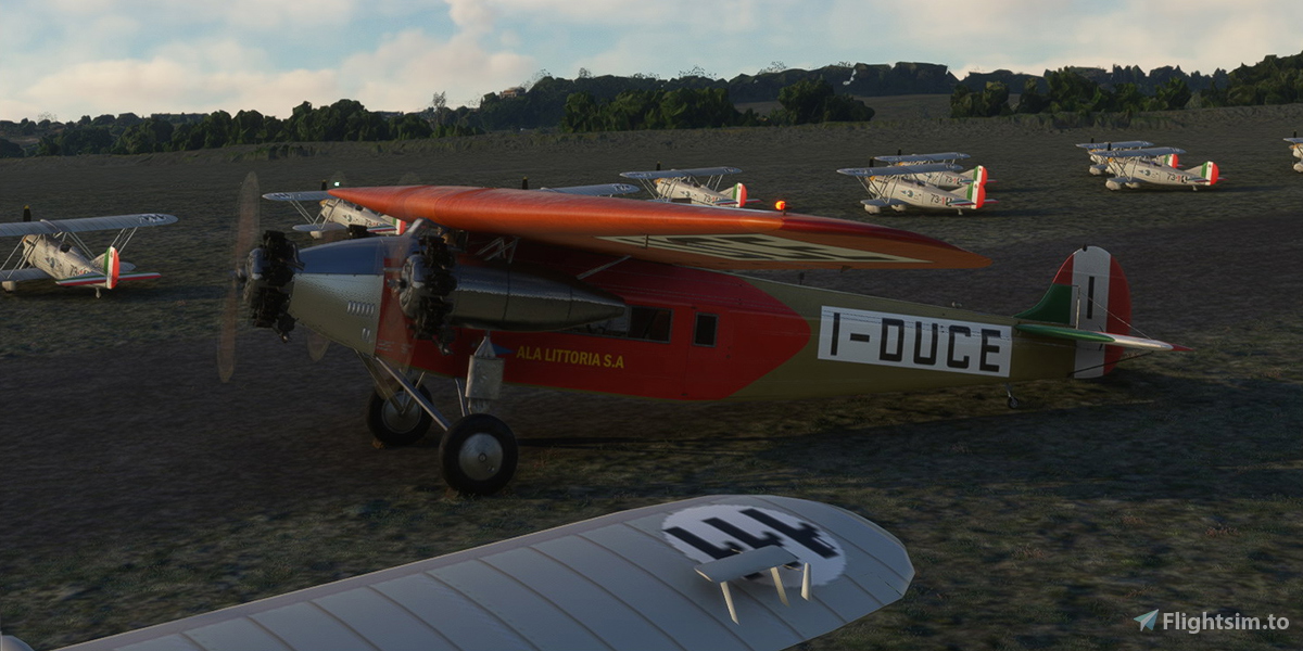 Fokker F.VIIb/3m Ala Littoria I-DUCE for Microsoft Flight Simulator | MSFS