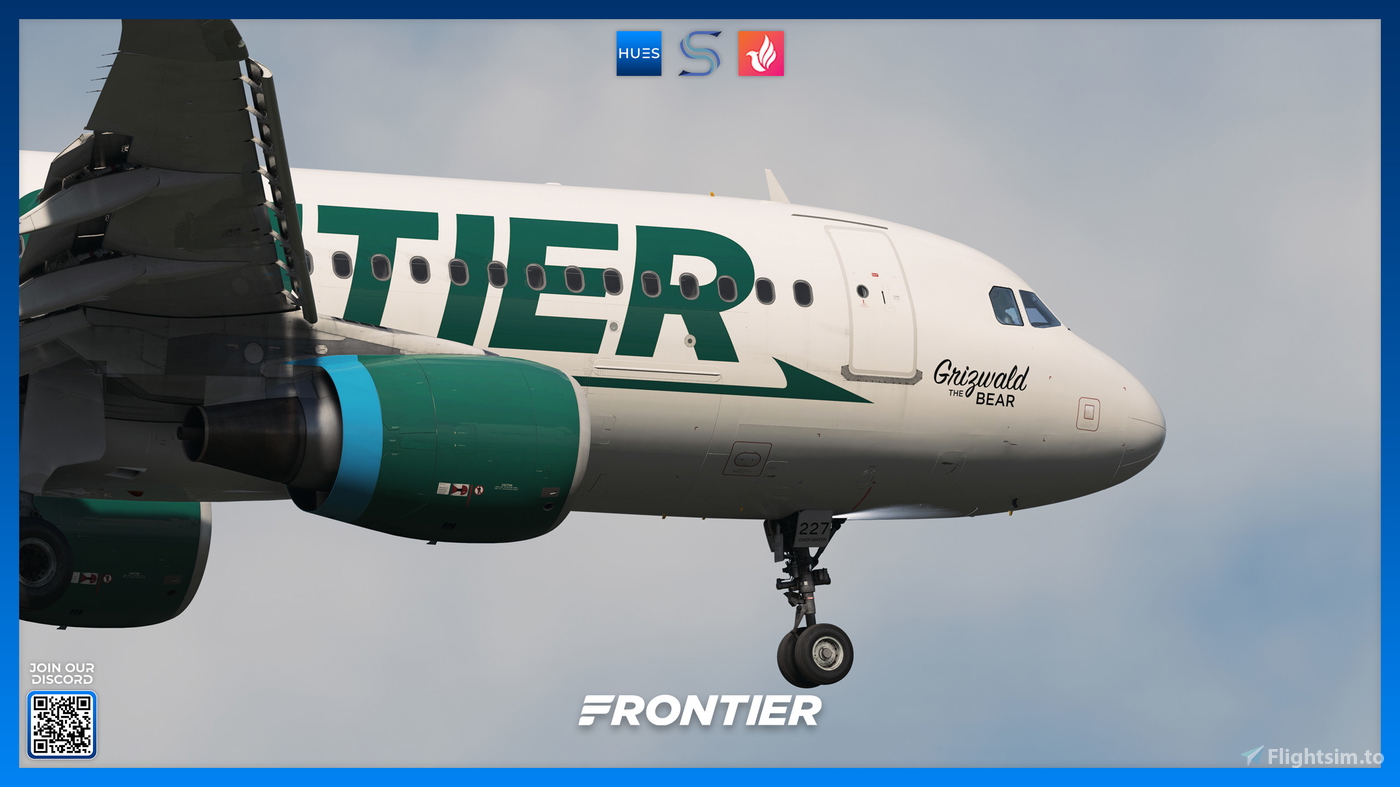 Frontier Airlines N227FR 'Grizwald the Bear' | Fenix A320 CFM SL | 8K & 4K per Microsoft Flight ...
