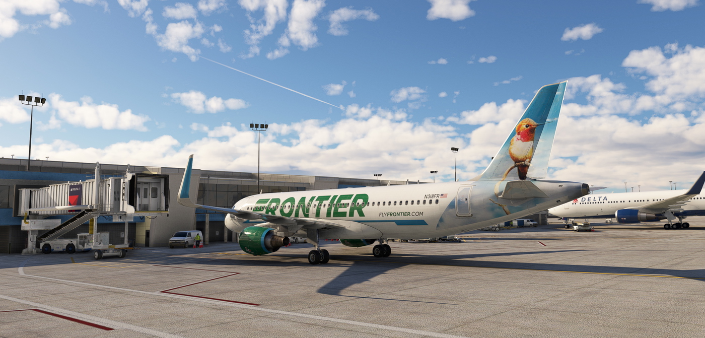 FRONTIER N318FR Fuselage/Cabin (8k) for Fenix Simulation A320_CFM_SL ...