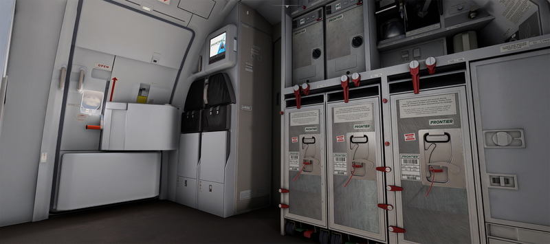 FRONTIER N607FR Fuselage/Cabin(8k) Fenix Simulation A321-CFM (fictional ...