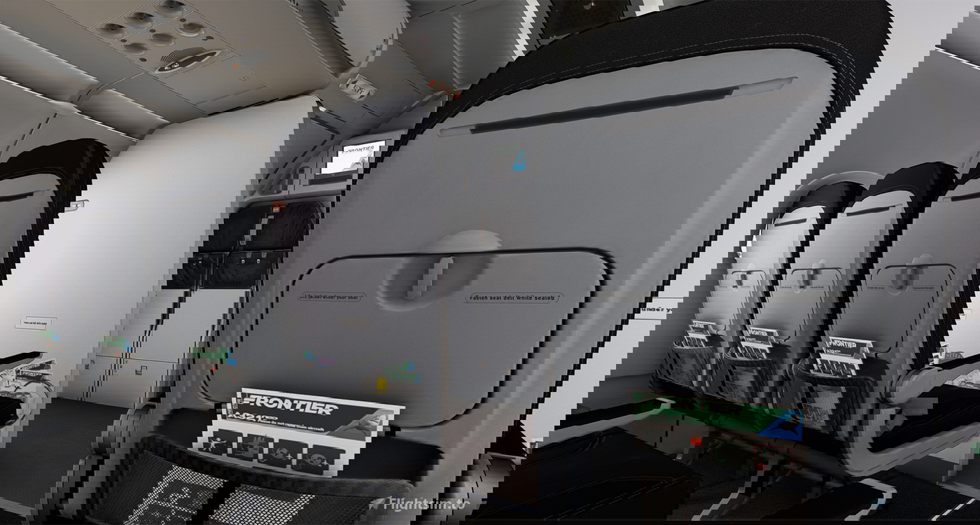 FRONTIER N607FR Fuselage/Cabin(8k) Fenix Simulation A321-CFM (fictional ...