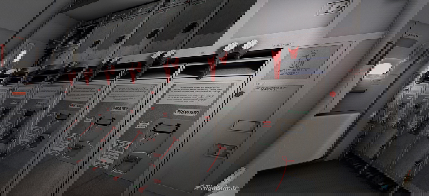 FRONTIER N607FR Fuselage/Cabin(8k) Fenix Simulation A321-CFM (fictional ...