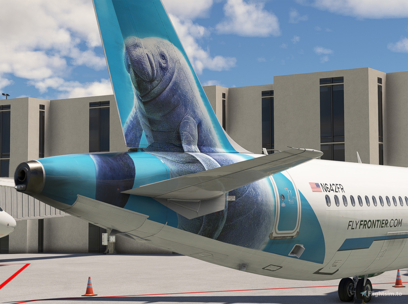FRONTIER N642FR Fuselage/Cabin (8k) for Fenix Simulation A321-CFM ...