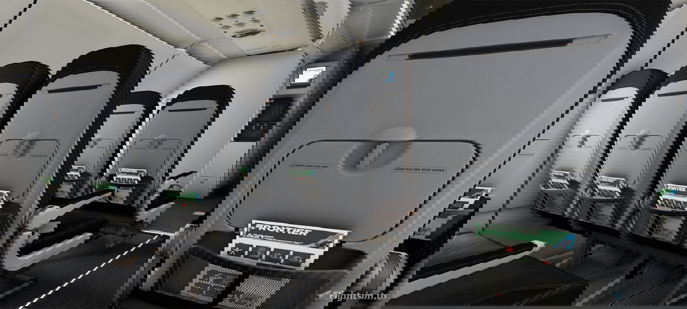 FRONTIER N642FR Fuselage/Cabin (8k) for Fenix Simulation A321-CFM ...