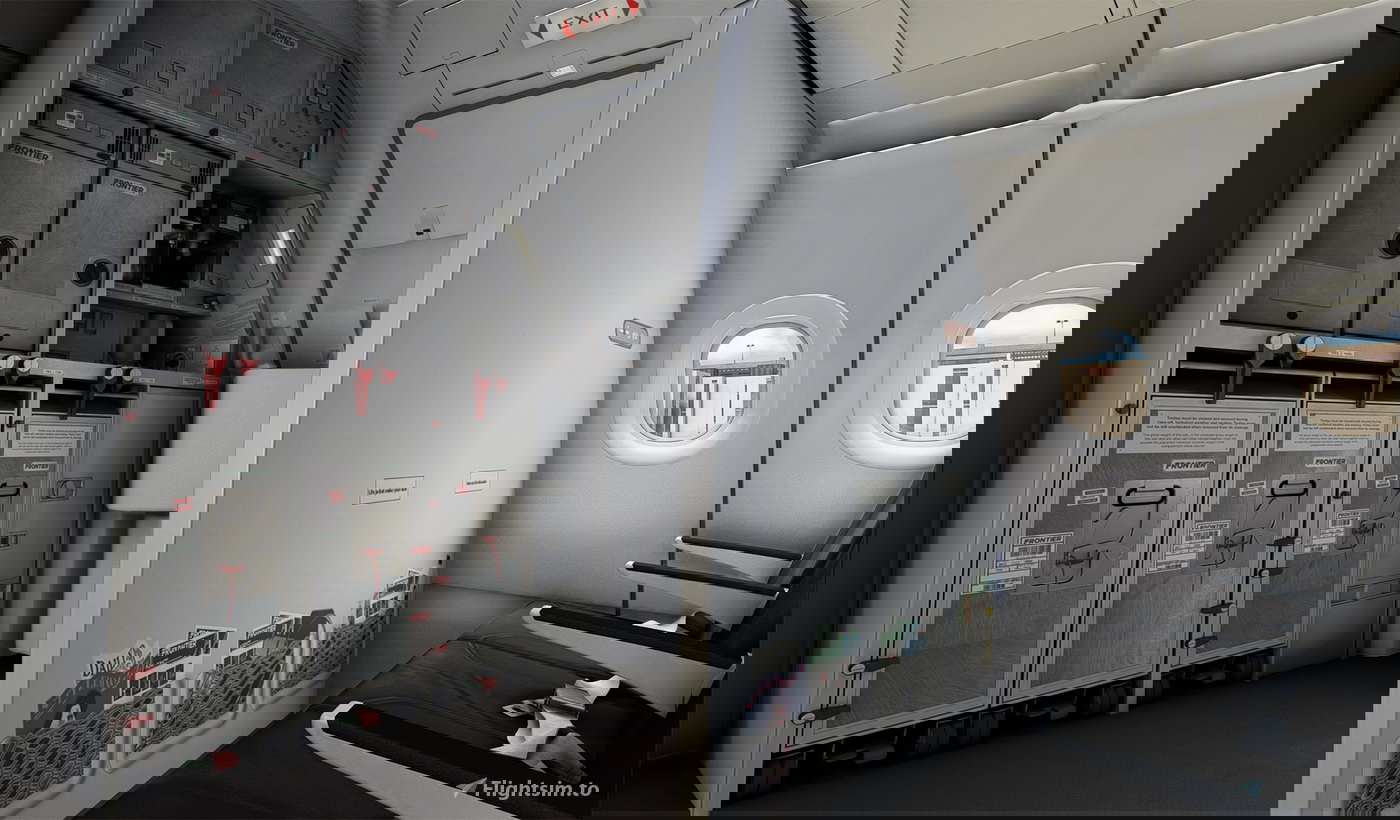 FRONTIER N642FR Fuselage/Cabin (8k) for Fenix Simulation A321-CFM ...