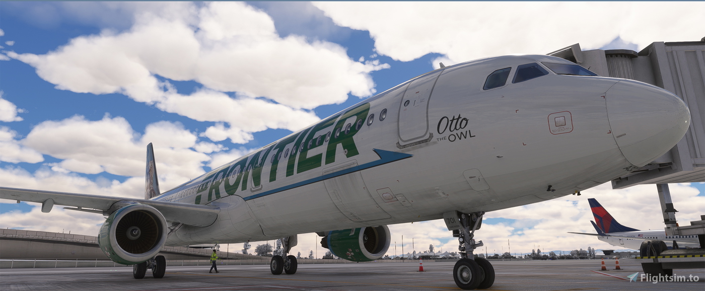 FRONTIER N701FR Fuselage/Cabin (8k) for Fenix Simulation A321-CFM_SL for Microsoft Flight ...