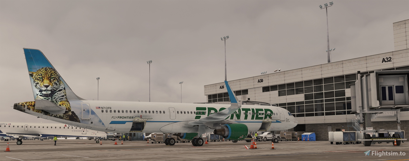 FRONTIER N712FR Fuselage/Cabin (8k) for Fenix Simulation A321-CFM _SL ...