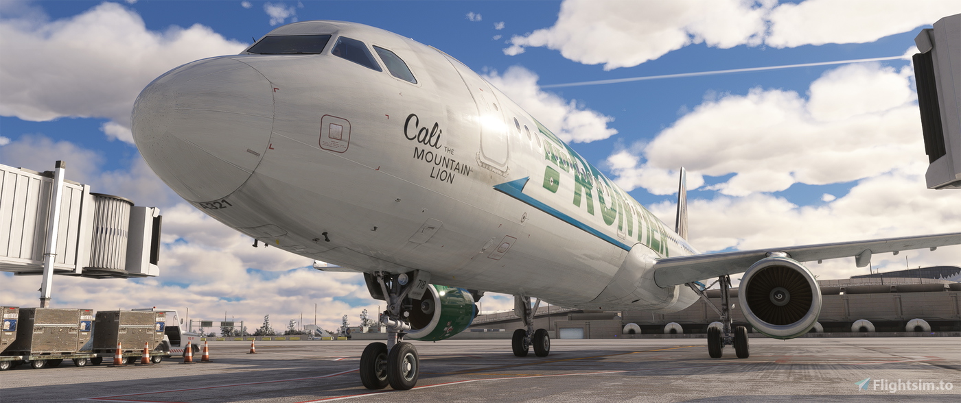 FRONTIER N718FR Fuselage/Cabin (8k) for Fenix Simulation A321-CFM_SL for Microsoft Flight ...