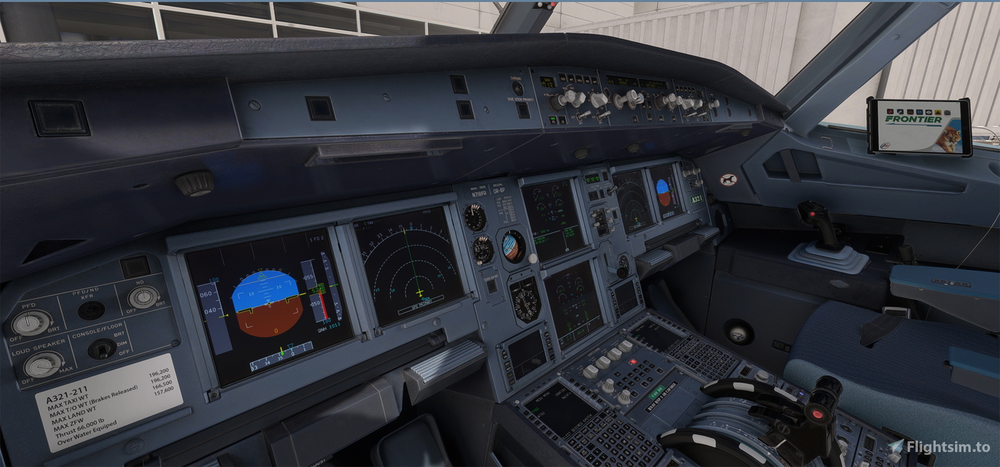 FRONTIER N718FR Fuselage/Cabin (8k) for Fenix Simulation A321-CFM_SL for Microsoft Flight ...